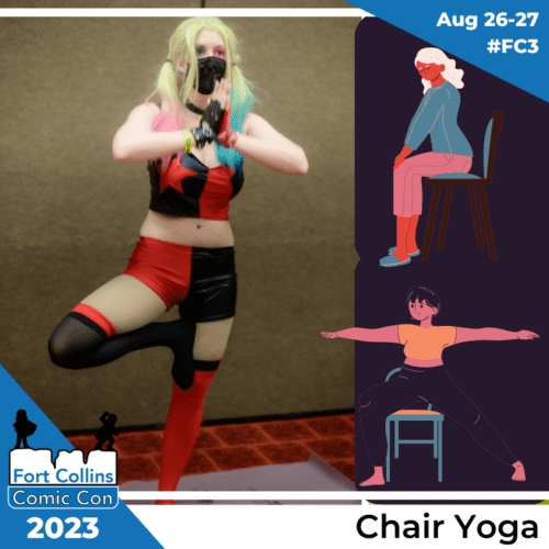 Chair Yoga in Cosplay - Fort Collins Comic Con
